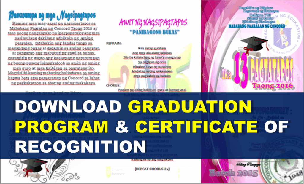 Download Graduation Program & Emcee Script for Moving Up