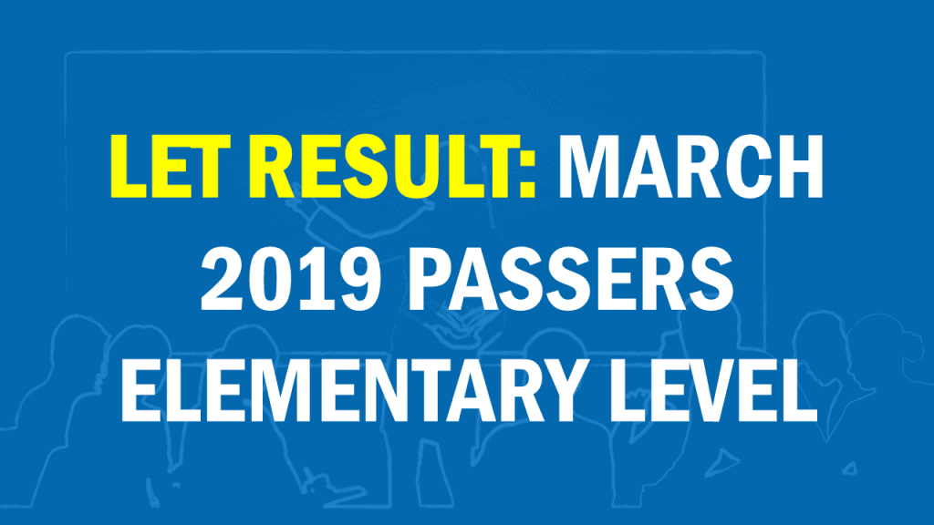 LET Result | DepEd Tambayan