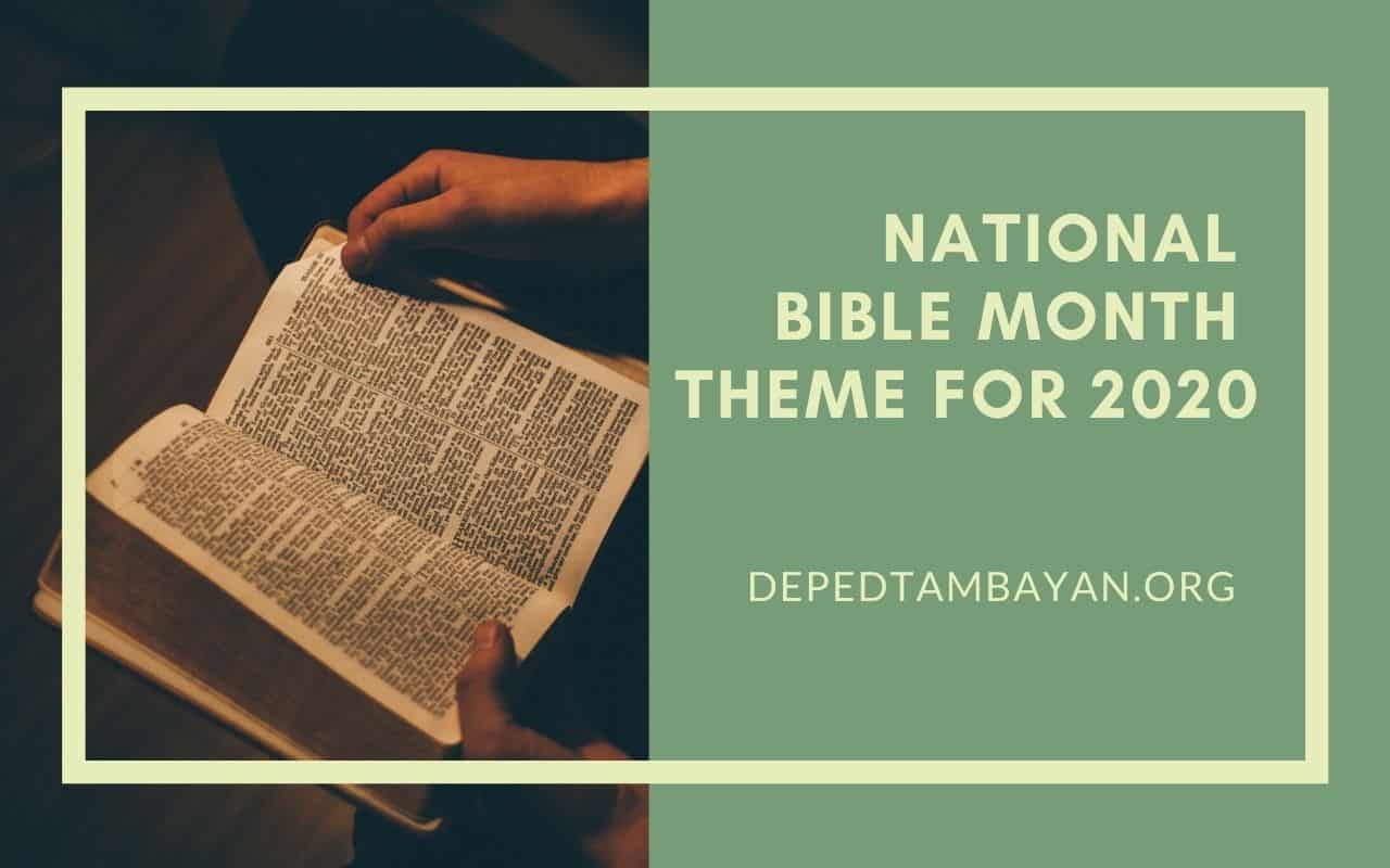 National BIBLE Month Theme for 2020
