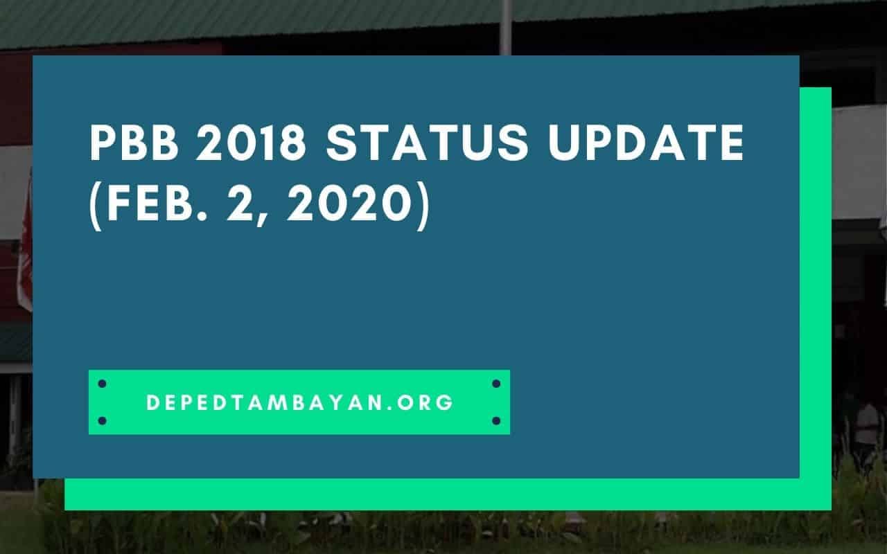 PBB 2018 status update (Feb. 2, 2020)