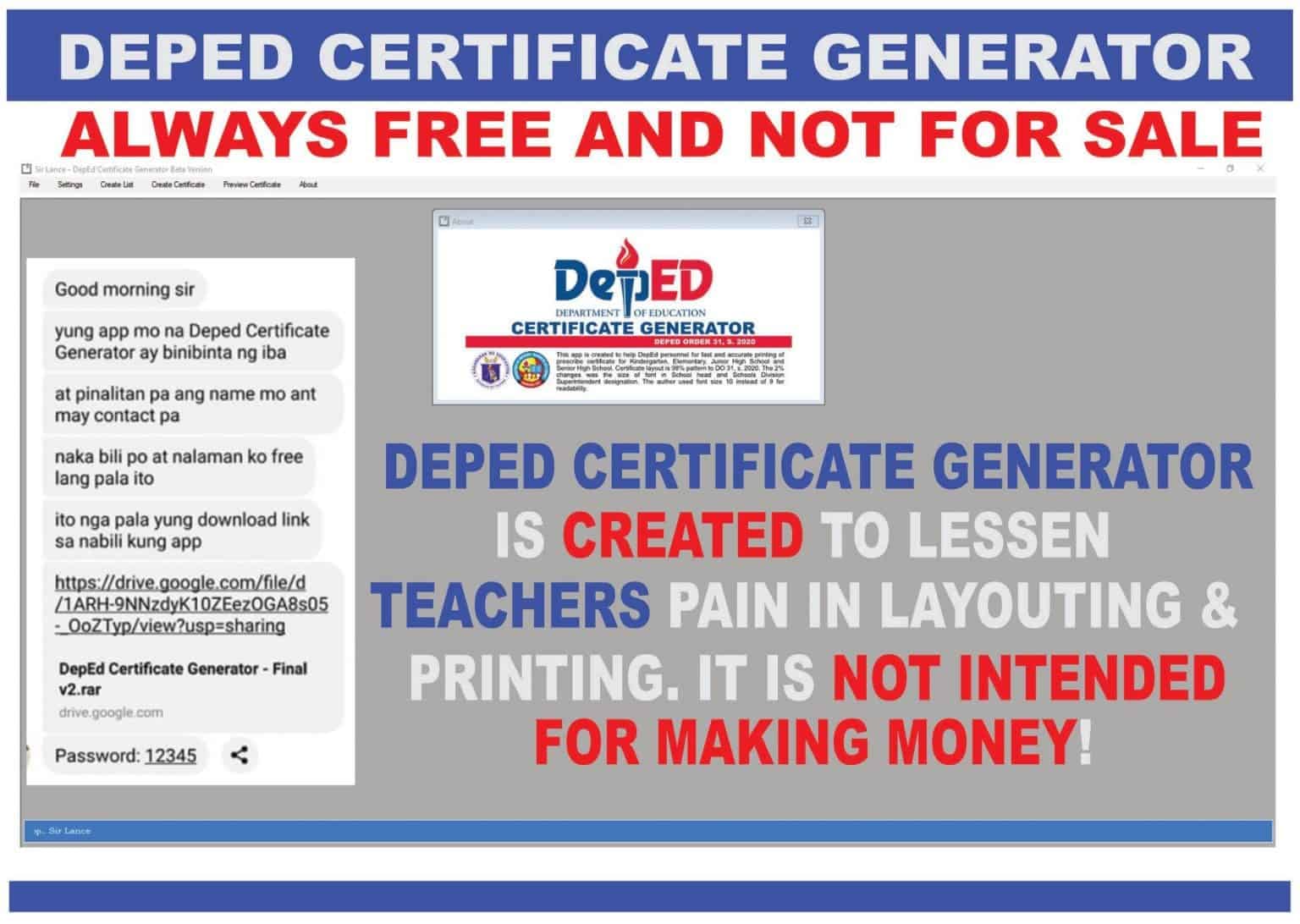 How to use the "DepEd Certificate Generator"
