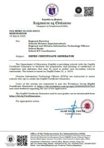 DepEd Certificate Generator
