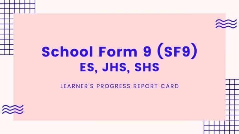 School Form 9 (SF9) Template for Elementary School