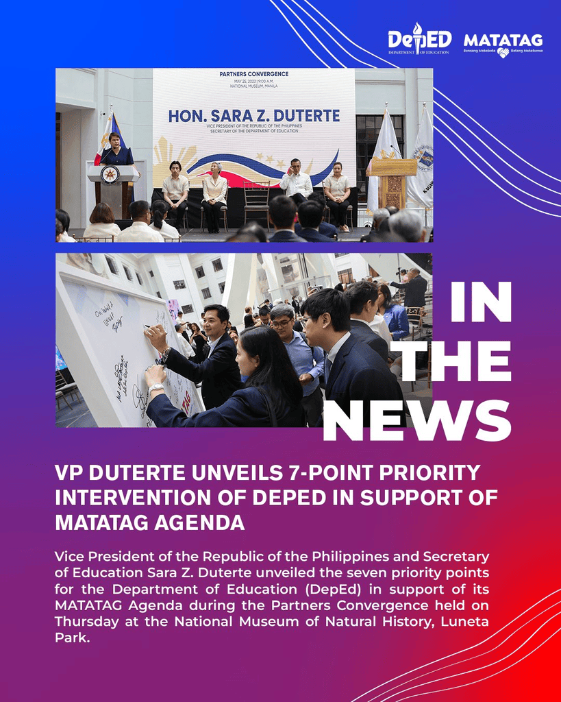 VP Sara Unveils DepEd's 7 Priority Points for MATATAG Agenda at ...